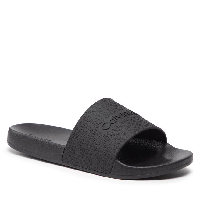 Chanclas Calvin Klein Pool Slide Nano Ck Mono HW0HW00909 Ck Black BAX