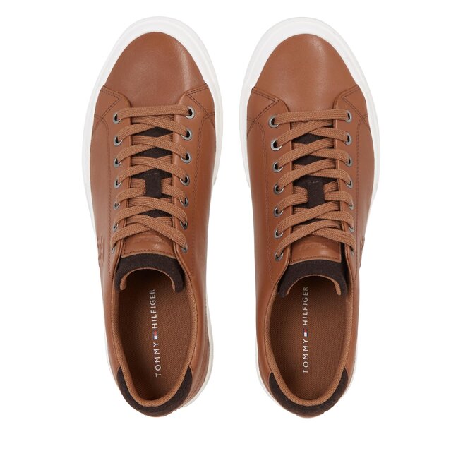Sneakers Tommy Hilfiger Th Hi Vulc Street Low Lth Prem FM0FM04818 Braun