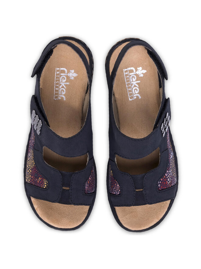 Sandalen Rieker 65989 14 Dunkelblau Eschuhe De