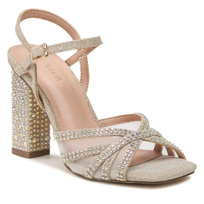 Sandalen Menbur - 23335 Gold - Elegante Sandalen - Sandalen ...