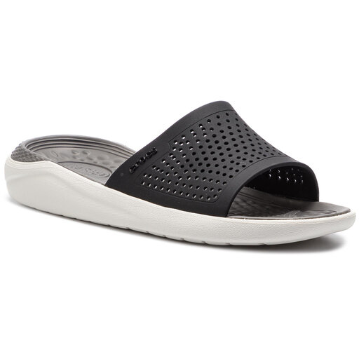 Șlapi Crocs Literide Slide 205183 Black/Smoke | epantofi.ro