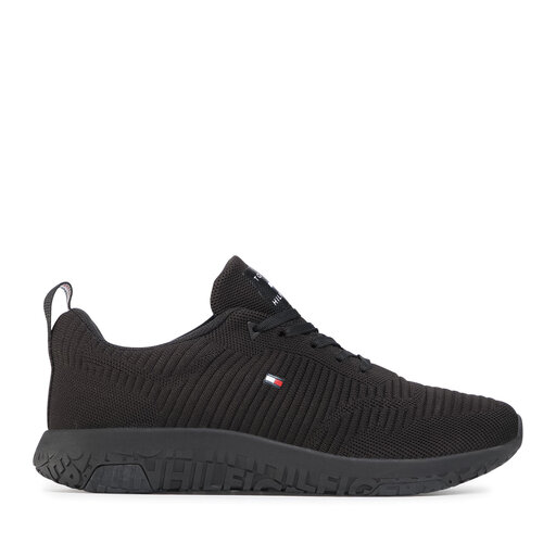 Sneakers Tommy Hilfiger Corporate Knit Rib Runner FM0FM02838 Negru ...
