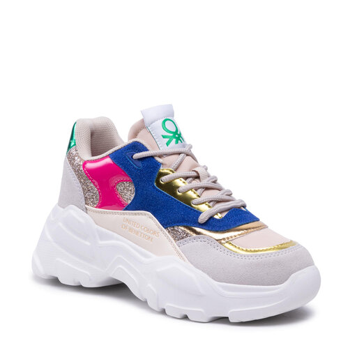 Сникърси United Colors Of Benetton Vast Glitter BTW116201 Цветен | obuvki.bg