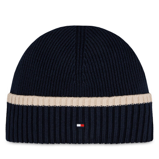 Berretto Tommy Hilfiger Block Flag Short Beanie AM0AM12030 Blu | escarpe.it