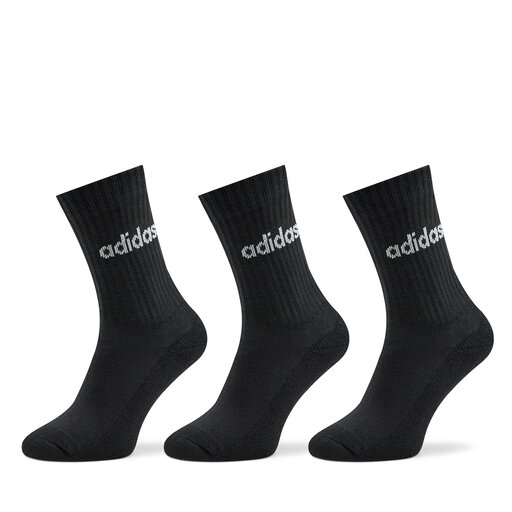 Calcetines altos unisex adidas Linear Crew Cushioned Socks 3 Pairs ...