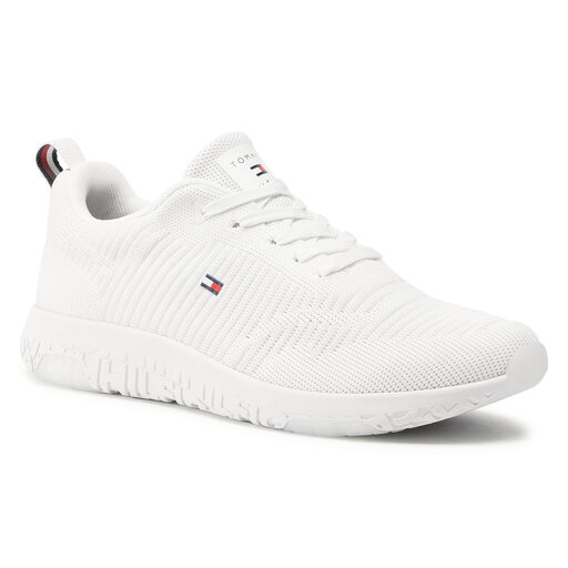 Sneakers Tommy Hilfiger Corporate Knit Rib Runner FM0FM02838 White YBR ...