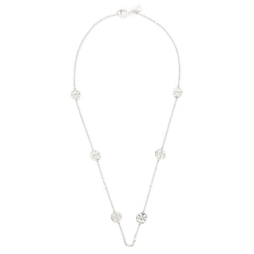 Naszyjnik Tory Burch Delicate Logo Necklace 37419 Srebrny | app.eobuwie ...