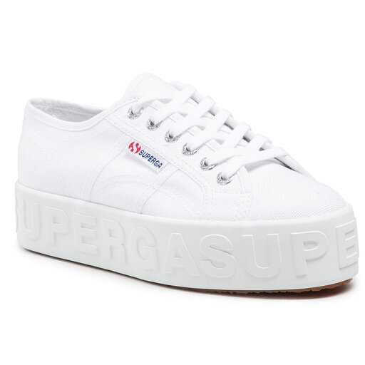 Πάνινα παπούτσια Superga 2790 3D Lettering S71183W White 901 ...