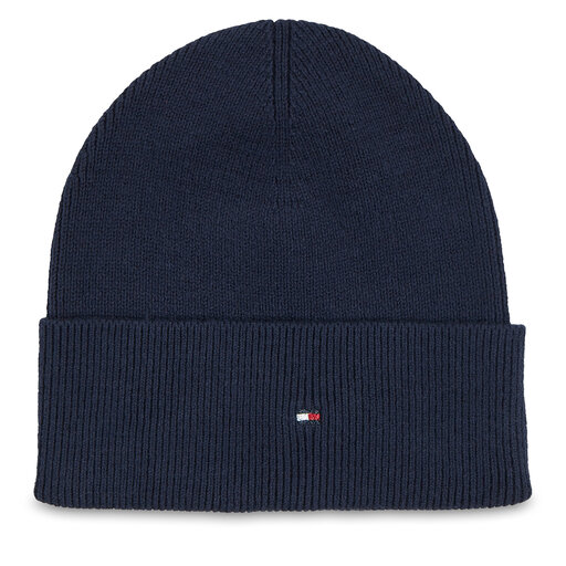 Berretto Tommy Hilfiger Essential Flag Beanie AW0AW15309 Blu scuro ...