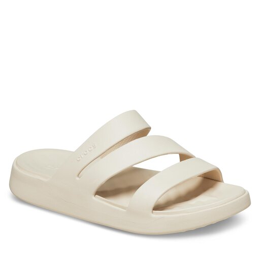 Pantoletten Crocs Getaway Strappy Sandal W 209587 Stucco 160 | eschuhe.de