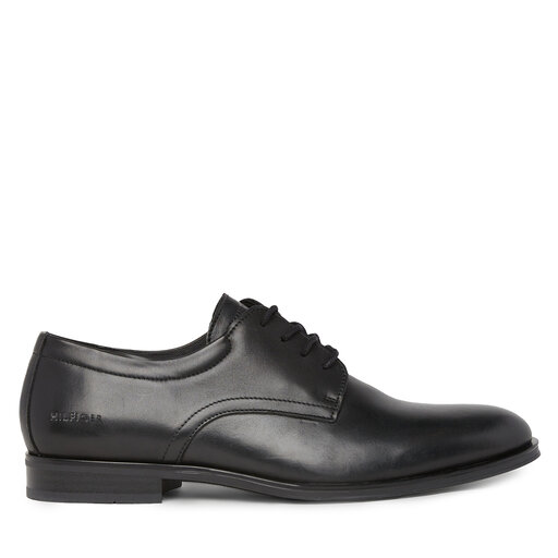 Halbschuhe Tommy Hilfiger Casual Hilfiger Leather Shoe FM0FM05032 Schwarz