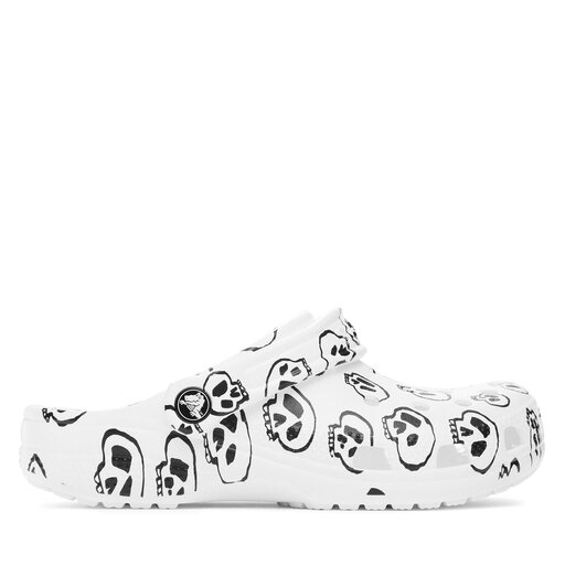 Şlapi Crocs Crocs Classic Skull Print Clog 208993 Alb | epantofi.ro