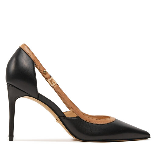 Pantofi cu toc subțire Guess Ricky FLTRCK LEA08 Negru | epantofi.ro