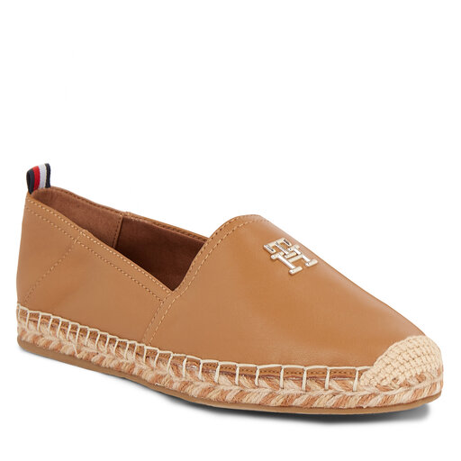 Εσπαντρίγιες Tommy Hilfiger Th Leather Flat Espadrille FW0FW07720 ...
