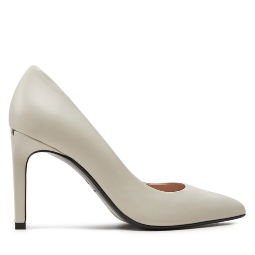 High Heels Calvin Klein Heel Pump 90 Lth HW0HW02110 Écru | eschuhe.de