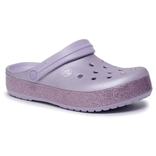 Klapki Crocs Crocband Printed Clog 205834 Fioletowy | eobuwie.com.pl