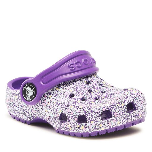 Ciabatte Crocs Crocs Classic Glitter Kids Clog T 206992 Neon Purple/Multi 573 | escarpe.it