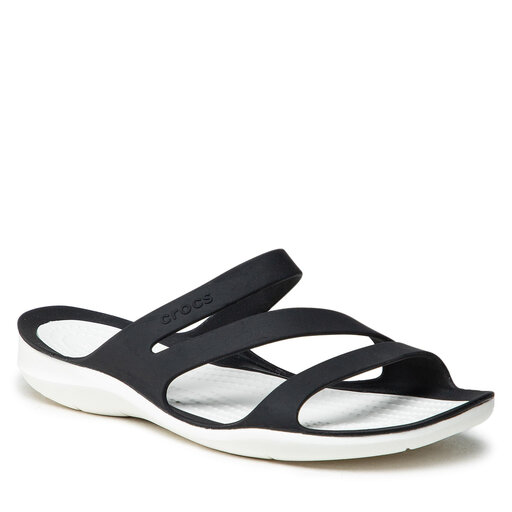 Šľapky Crocs Swiftwater Sandal W 203998 Black/White | eobuv.sk