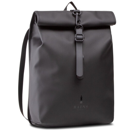 Zaino Rains Rolltop Mini 1361 Nero | escarpe.it