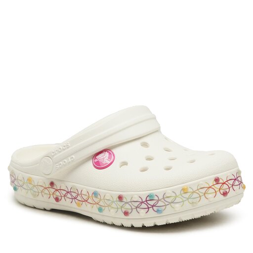 Klapki Crocs Crocband Stretch 208270 White/Multi | eobuwie.com.pl