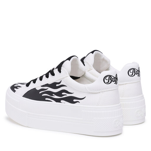 Sneakers Buffalo Paired Flame 1630981 White / Black | eschuhe.de