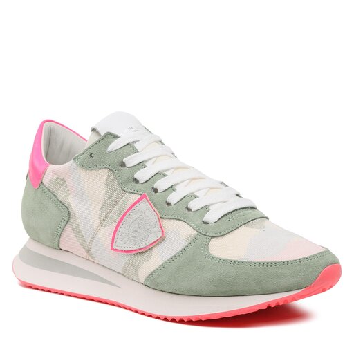 Sneakersy Philippe Model Tprx Low Women TZLD CN24 Camouflage Pop Vert ...