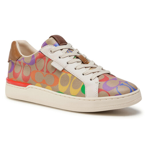 Sneakersy Coach Lowline Rainbow Pvc G5169 10011275 Brązowy | eobuwie.com.pl