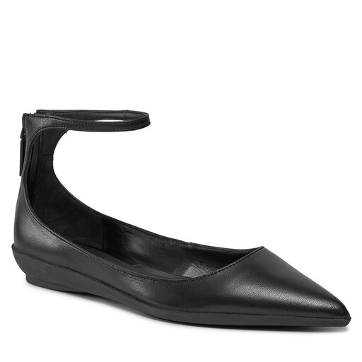 Pantofi Calvin Klein Wrapped Ankle Strap Ballerina HW0HW01840 Ck Black ...