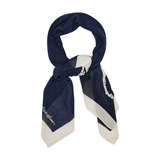 Foulard Polo Ralph Lauren Square 455838325003 Blu scuro | escarpe.it