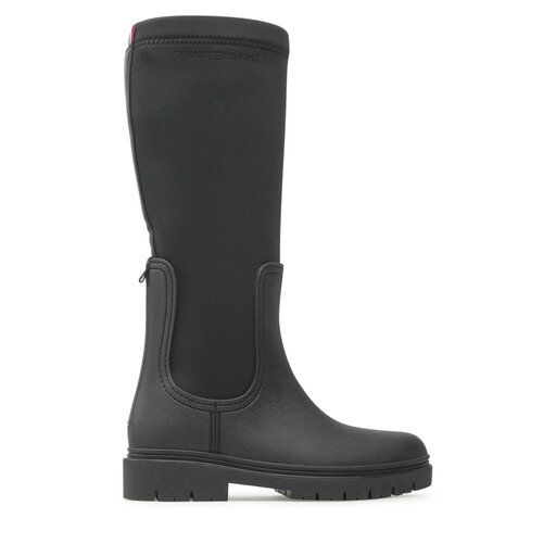 Gummistiefel Tommy Hilfiger Rain Boot Long Shaft FW0FW07064 Schwarz