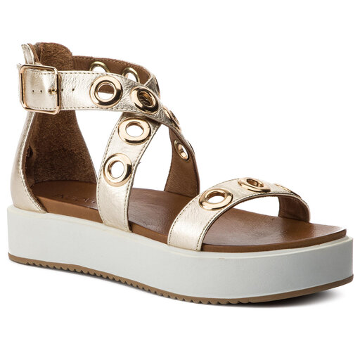 Sandały Inuovo 8728 Złoty | eobuwie.com.pl