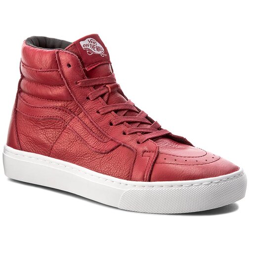Men's Shoes Vans Sk8-Hi Cup (Leather) Red Footshop