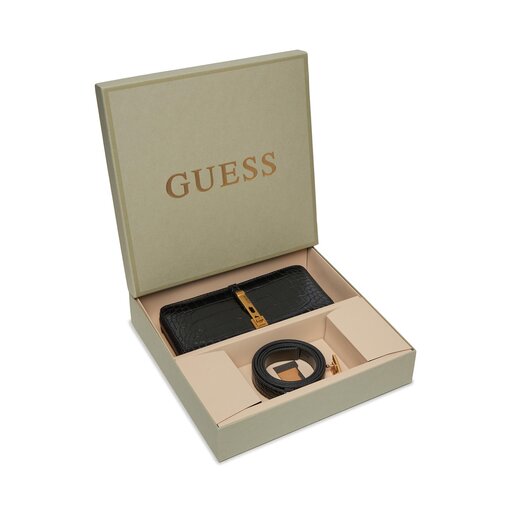 Set Geldbörse und Gürtel Guess Gift Box GFBOXW P3304 BLA | eschuhe.de