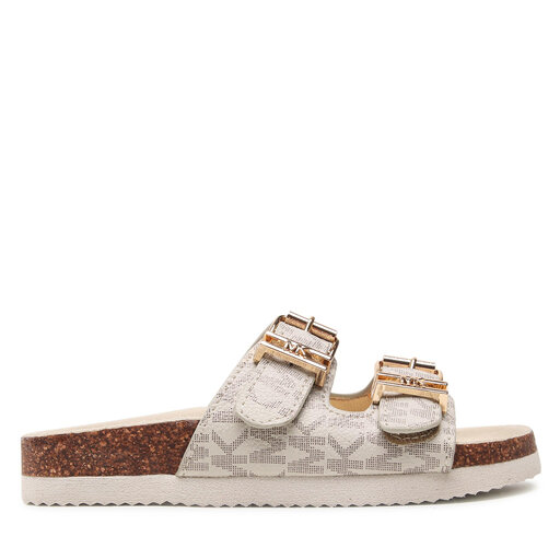 Klapki MICHAEL KORS KIDS Lorek Monogram MK100420 Beżowy | eobuwie.com.pl