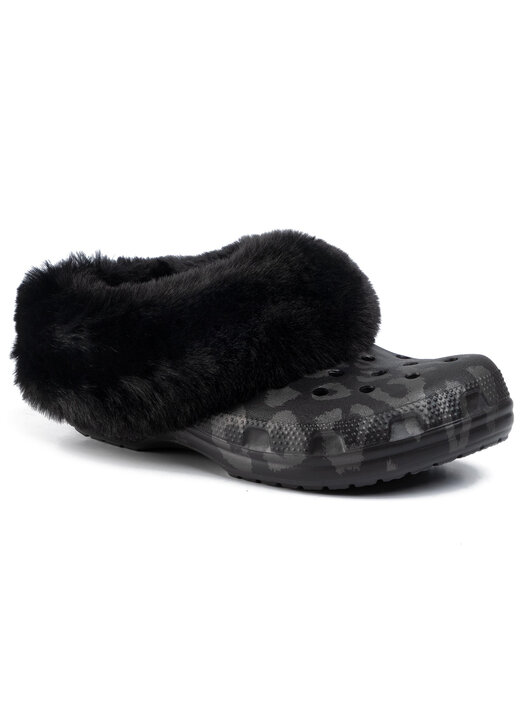Kapcie Crocs Classic Mammoth Luxemetallic C 205921 Czarny | eobuwie.com.pl