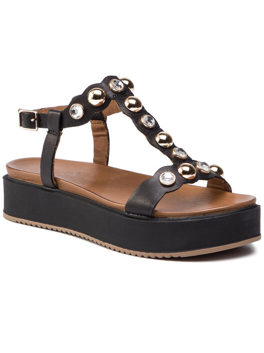 Sandały Inuovo 8733 Czarny | eobuwie.com.pl