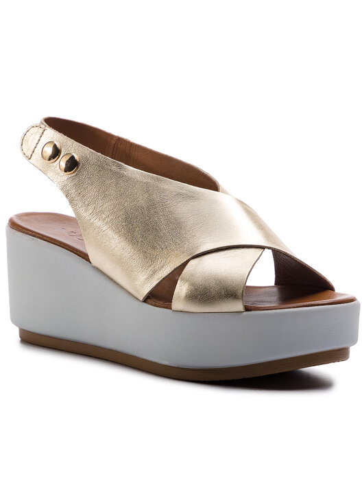 Sandały Inuovo 123007 Złoty | eobuwie.com.pl