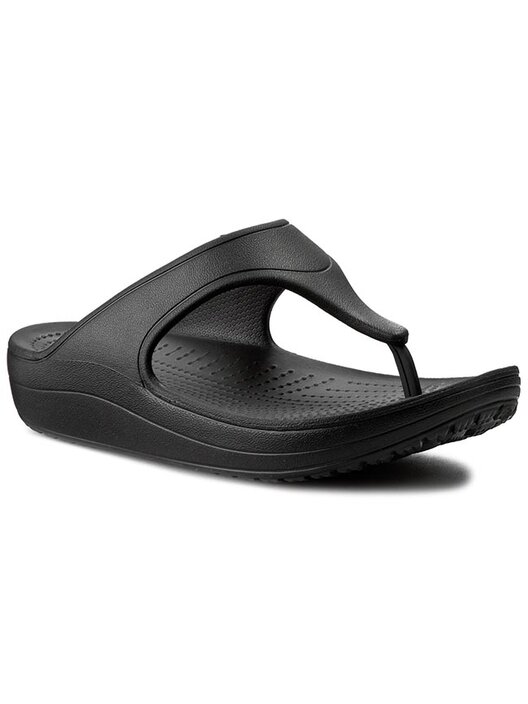 Zehentrenner Crocs Sloane Platform Flip W 200486 Schwarz | eschuhe.de