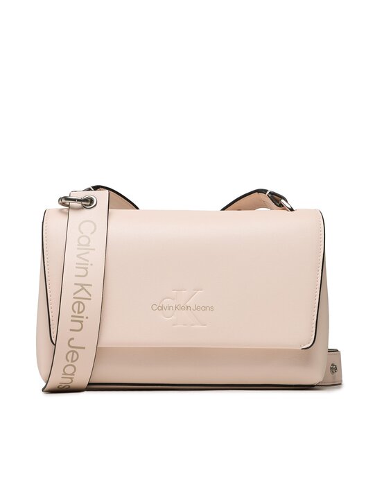 Τσάντα Calvin Klein Jeans Sculpted Ew Flap25 Tag K60K610554 Μπεζ ...