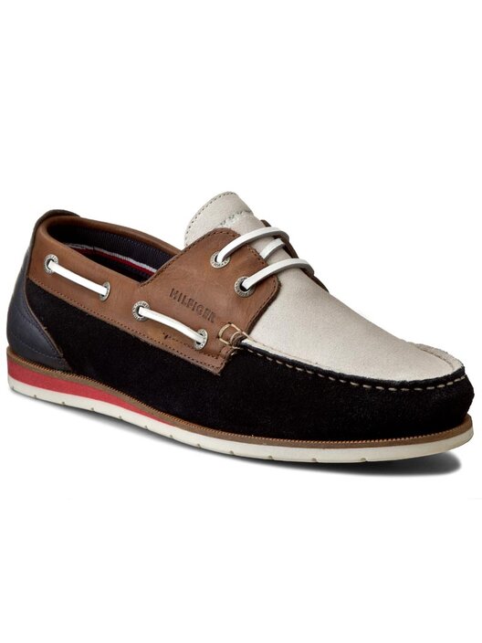 Μοκασίνια Tommy Hilfiger Coast 1C FM0FM00344 Cognac/Midnight/Off White ...