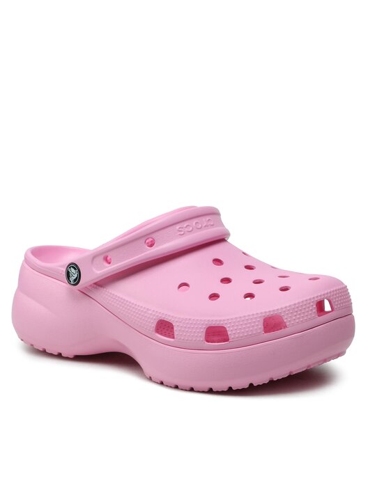 Şlapi Crocs Classic Platform Clog W 206750 Roz | epantofi.ro