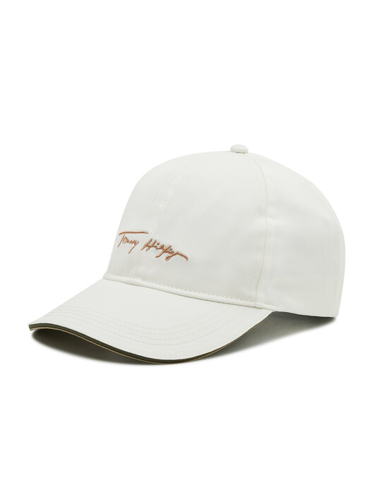 Șapcă Tommy Hilfiger Iconic Signature Cap AW0AW11679 Alb | epantofi.ro