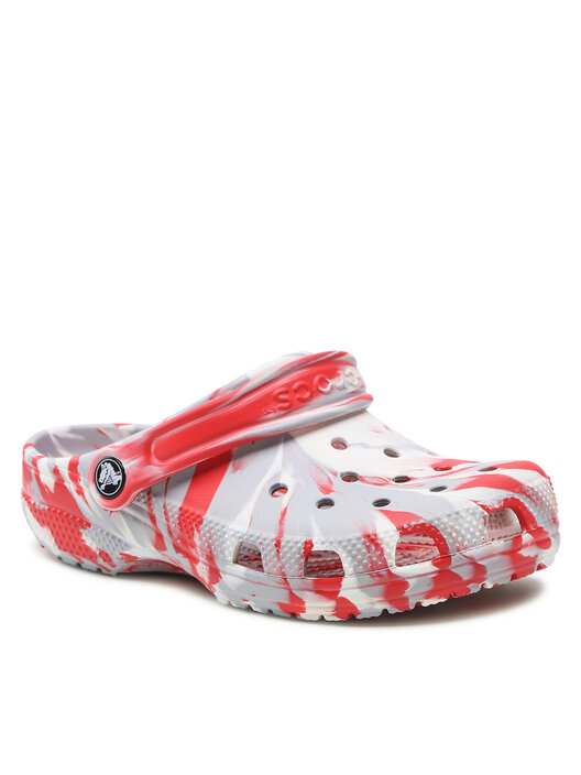 Klapki Crocs Classic Marble Clog 207464 Biały | eobuwie.com.pl