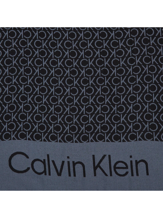 Scialle Calvin Klein Fringes Monogram Scarf 100X200 K60K611118 Nero ...