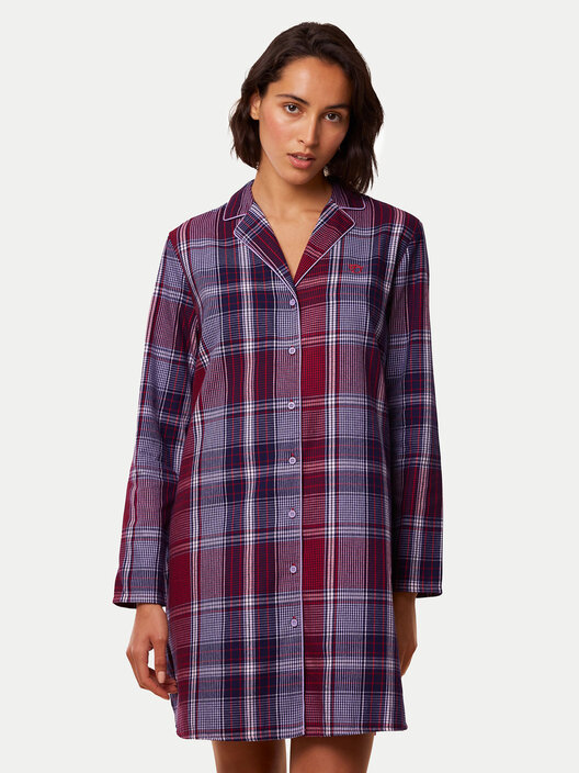 Triumph Νυχτικό Boyfriend NDW X Checks 10216520 Μπορντό | epapoutsia.gr