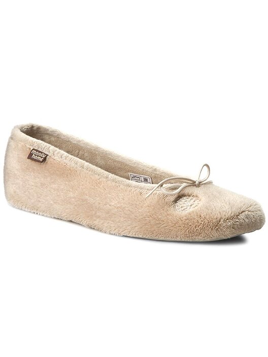 Kapcie Manitu 340085-5 Beżowy | eobuwie.com.pl