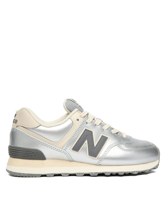 Sneakers New Balance WL574MLG Silberfarben | eschuhe.de