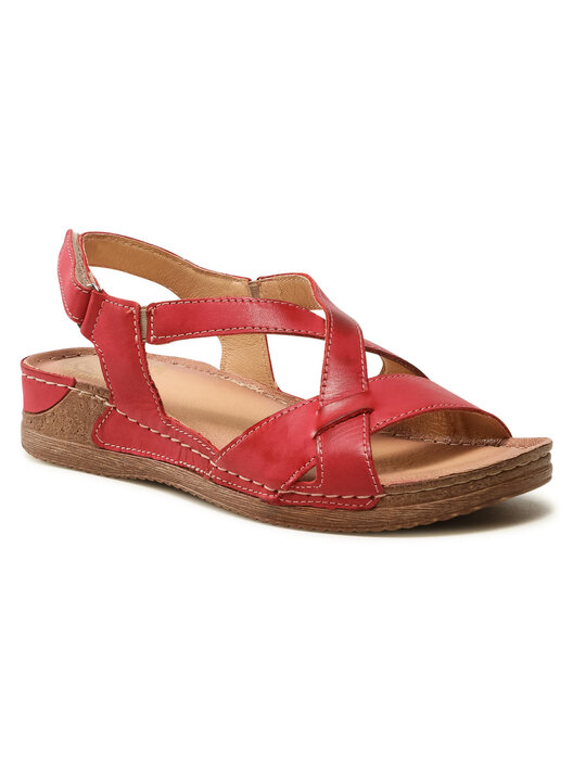 Sandały Waldi 0568 Czerwony | eobuwie.com.pl