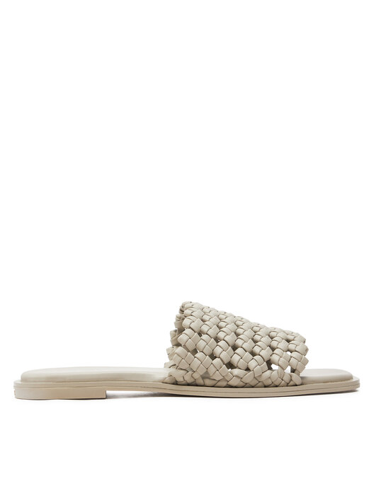 Ciabatte Calvin Klein Flat Slide Latt HW0HW02143 Beige | escarpe.it