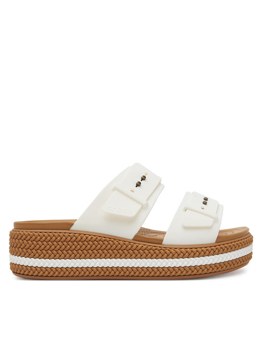 Παντόφλες Crocs Brooklyn Woven Buckle 209978 Λευκό | epapoutsia.gr